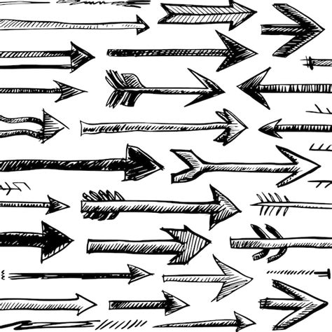 A Collection Of Arrows With Arrows And Arrows Premium Ai Generated Vector