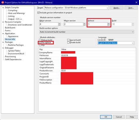 Delphi Project Version Settings Keep Reverting Back Stack Overflow