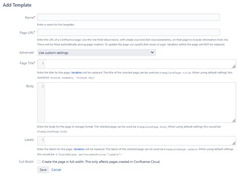create a template from a confluence page teamworkx issue publisher