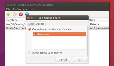 how to use system config samba on ubuntu 16 04 linuxbabe