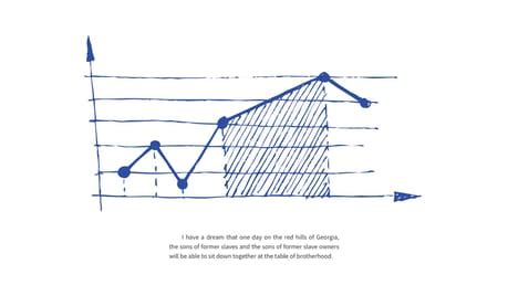 Drawing Of Line Graph With Arrow Pointing Upward Google Slide Theme And Powerpoint Template