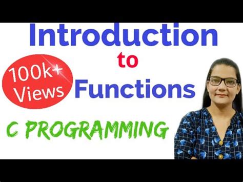 Functions In C In Hindi Part I Lec C Programming Tutorial In Hindi YouTube