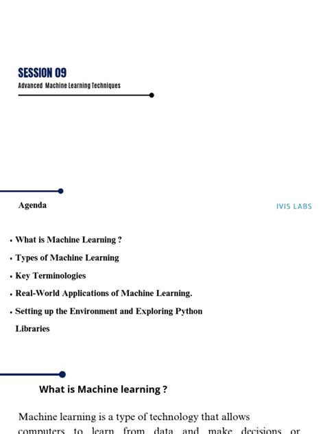 advanced machine learning techniques pdf