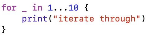 For Loop With No Warning In Swift Download Scientific Diagram