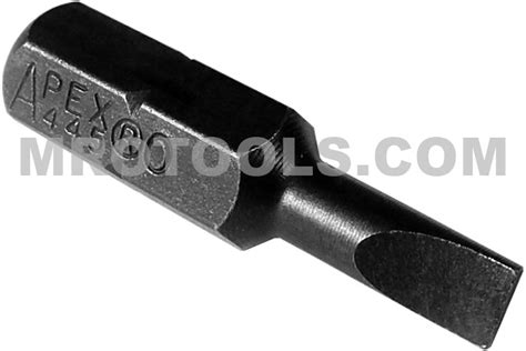 445 0X Apex 1 4 Slotted Hex Insert Drive Bits Limited Clearance