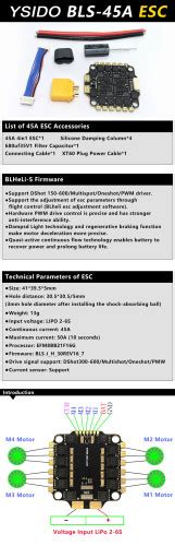 Ysido F4 V3s Plus Fc Bls 45a Stack контролер польоту регулятор обертів