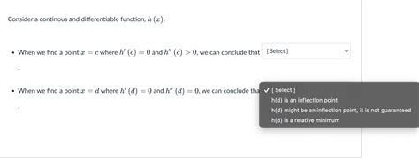 Solved Consider A Continous And Differentiable Function