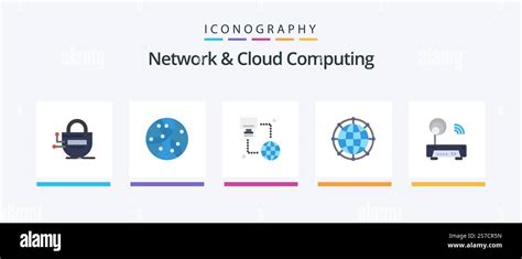 Network And Cloud Computing Flat 5 Icon Pack Including Device Network Internet Internet Data