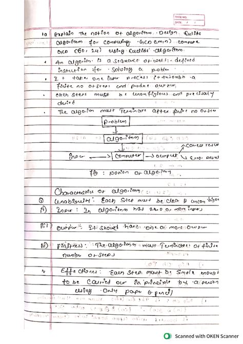Ada Assignment Asignment Page No Date La Explain The Notion Of Algorithm Design Eulids