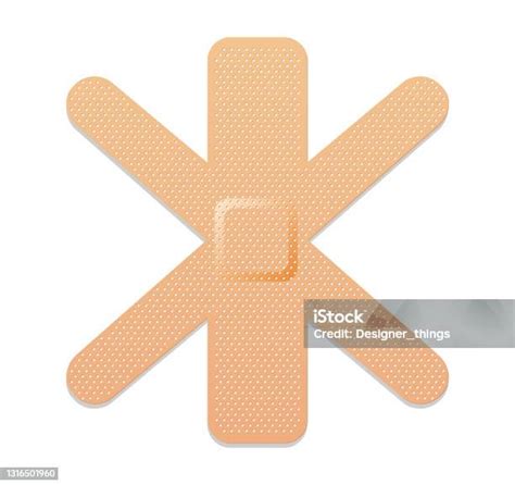 의료 석고 접착제 붕대 또는 고집 석고 의료 밴드는 응급 처치를 위한 보호 패치를 돕습니다 보호 및 관리 흰색 배경에 벡터 만화