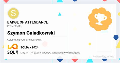 Szymon Gniadkowski On Linkedin Sqlday Sqlday2024 Whova