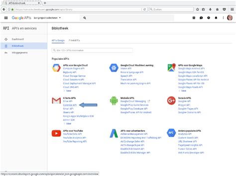 Instructions Google Calendar API Getaweb