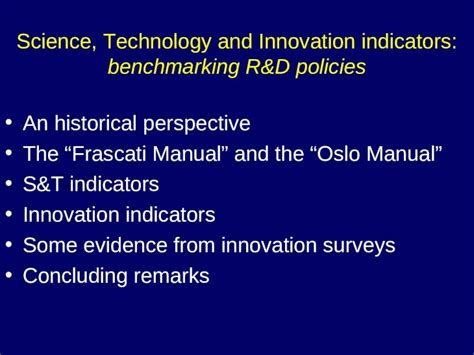 Ppt Science Technology And Innovation Indicators Benchmarking Randd