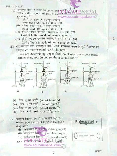 See Compulsory Science Lumbini Province Exam Question Paper 2080 2024