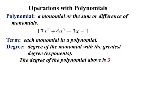 Ppt 9 1 Operations With Polynomials Powerpoint Presentation Free