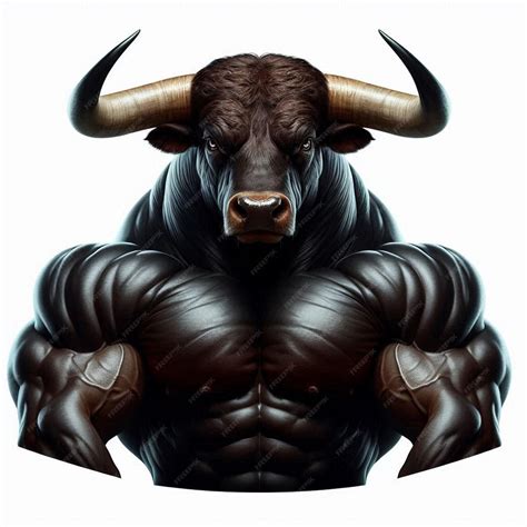 Premium Photo A Muscular Bull Is Depicted In This Illustration