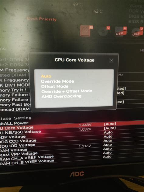 I Want To Change My Cpu Core Voltage To A Lower Amount I Want My Cpu To Run At Max 3600mhz But