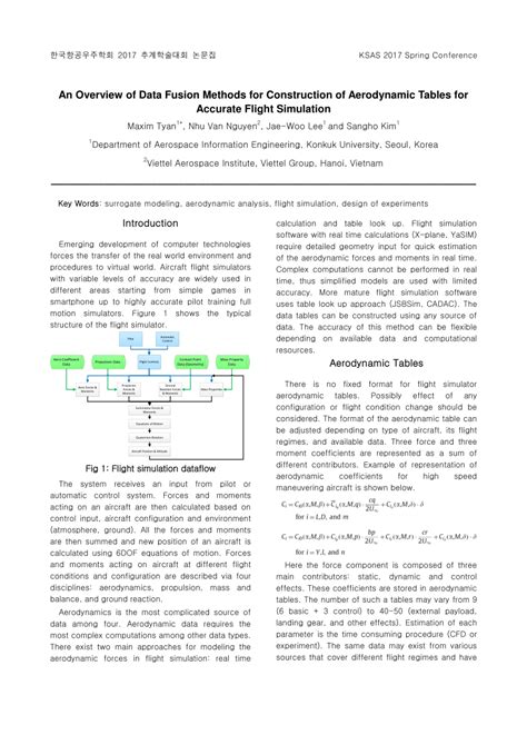 PDF An Overview Of Data Fusion Methods For Construction Of Aerodynamic Tables For Accurate