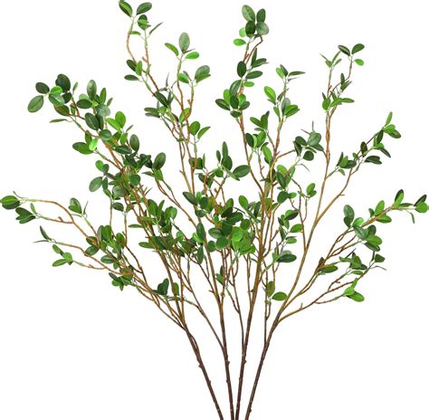 Boxob 4pcs 4331 Artificial Greenery Stems Flexible Faux Branches