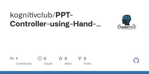Github Kognitivclubppt Controller Using Hand Gestures