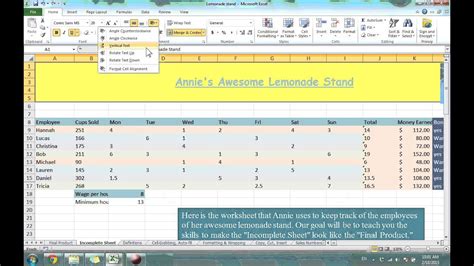 Excel Home Tab Part 1 Youtube
