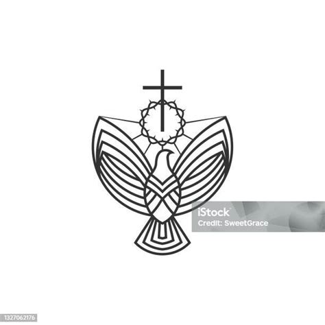 Logo Della Chiesa Simboli Cristiani La Croce Di Gesù Cristo La Bibbia E