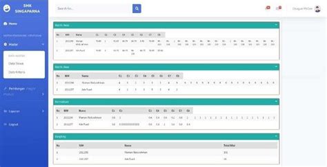 Criteria Data Page This Page Serves To Display The Criteria Data Used Download Scientific