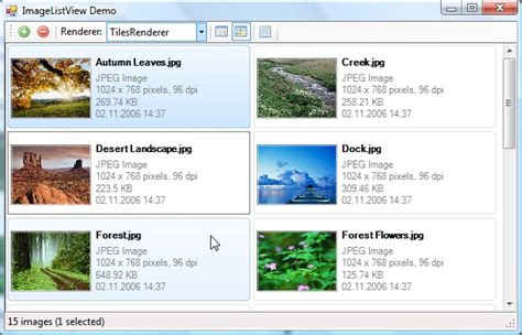 Custom Renderers ImageListView