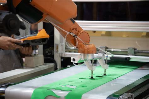 The Engineer Program The Robotic Arm Stock Image Image Of Engineer Factory 313373335