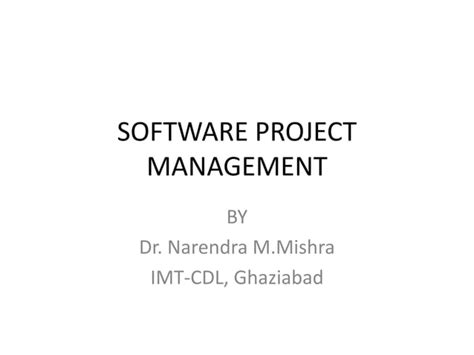 Software Project Management Pptx Software Project Management Pptx