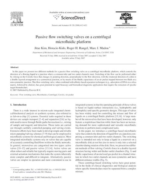 Pdf Passive Flow Switching Valves On A Centrifugal Microfluidic Platform Dokumen Tips