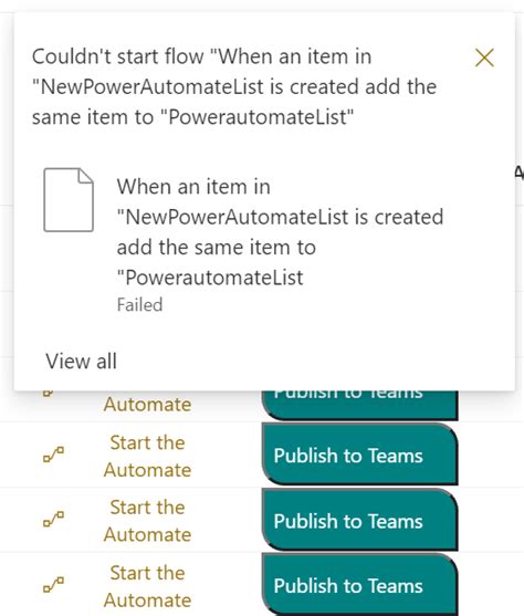 unable to run a powerautomate flow on a sharepoint list sharepoint