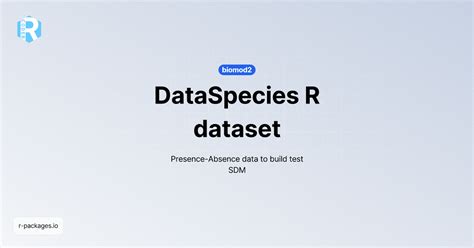 Dataspecies Dataset R Packages