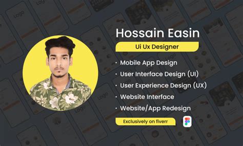 Do Minimal Mobile Ui Ux Design Within Hours By Hossain Easin Fiverr