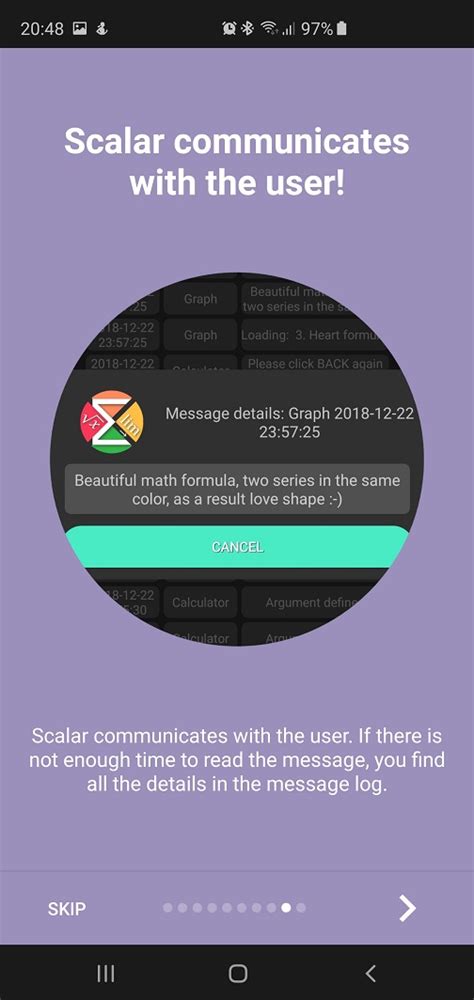 ℹ️ scalar user manual 🥇 scalar scientific calculator app charts