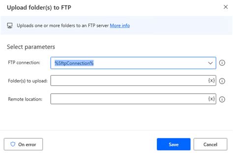 upload folder s to ftp power automate desktop action kaizen