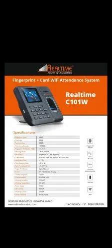 Realtime Password Protected Biometric Attendance System Model Name Number C101w 5 Hrs At Rs