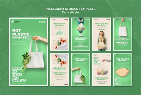 Colección De Historias De Instagram Para Cero Desperdicios Archivo