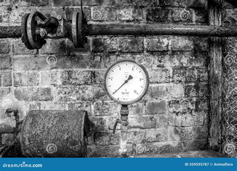 Pressure Manometer For Measuring Installed In Water Or Gas Systems Stock Photo CartoonDealer