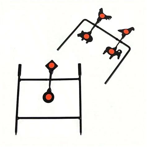 14 2x6 5 Inches Shooting Target Training Metal Target For Outdoor Automatic Reset Assembly