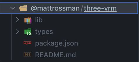 Suggestion Bundle `three Vrm` Types Move Subpackages To