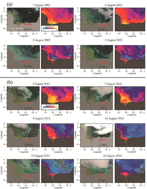 Corrected Reflectance Left And Brightness Temperature Right From Download Scientific
