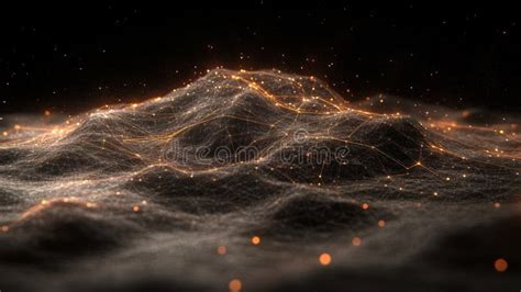 Dynamic Colorful Fluid In Motion With Abstract Neon Light Waves Stock