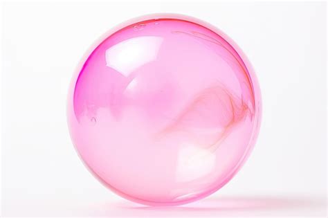 Premium Ai Image Pink Isolation Bubble On White Background