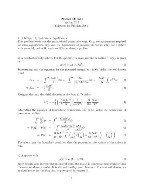 Solutions To Homework 1