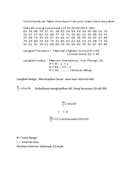 Cara Menentukan Interval Class Mg78 Pdf