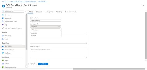 Creating Azure Data Shares For Azure Sql Database