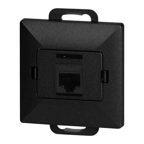 Single Socket Tel Comp Rj 45 Cat5 Pearl Rj45 5cat P1 Black