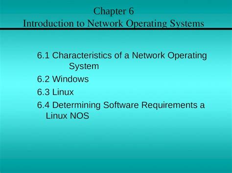 Ppt Chapter Introduction To Network Operating Systems Dokumen Tips