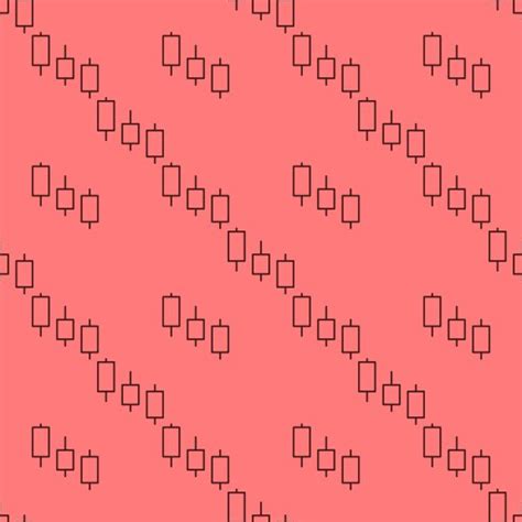 Uptrend Candlestick Chart Seamless Pattern Vector Image